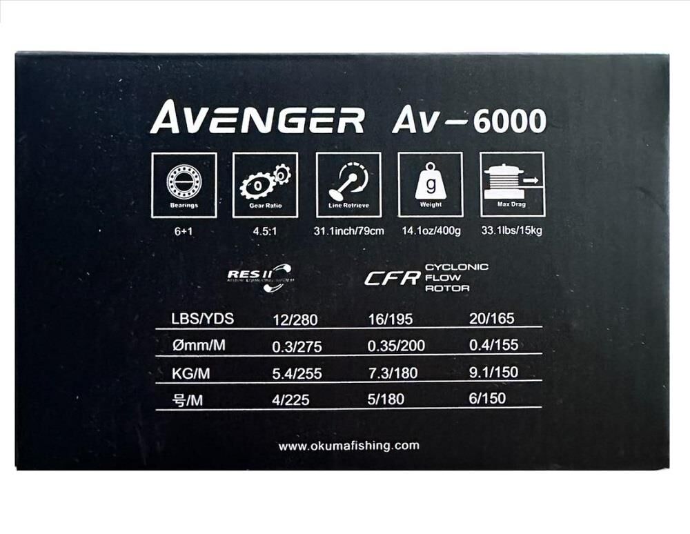 Okuma Avenger AV-6000 6+1BB Olta Makinesi I 1.553,40 TL I avgross.com
