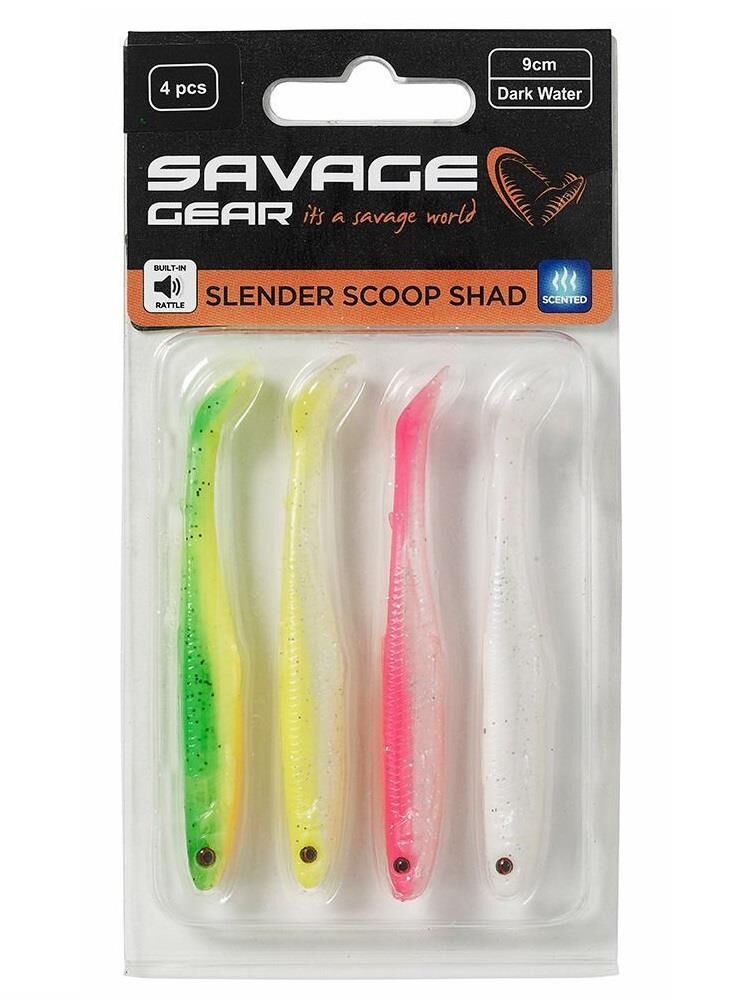 Savage Gear Slender Scoop Shad 9 cm 4 gr Dark Water Mix (4 adet) I 214,65 TL I avgross.com